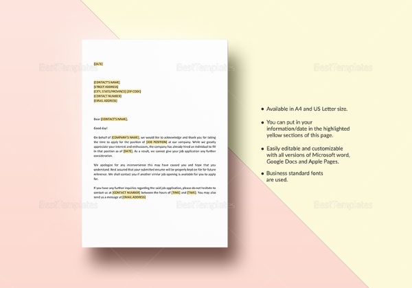 32+ Acknowledgement Letter Templates – Free Samples, Examples Format ...
