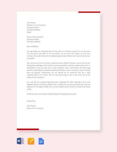 32+ Proposal Letter Templates - DOC, PDF
