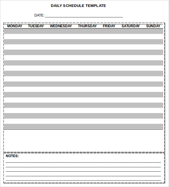 Daily Schedule Template - 39+ Free Word, Excel, PDF Documents Download