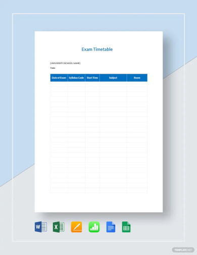 19+ Timetable Templates in Word | Google Docs | Google Sheets | Excel ...