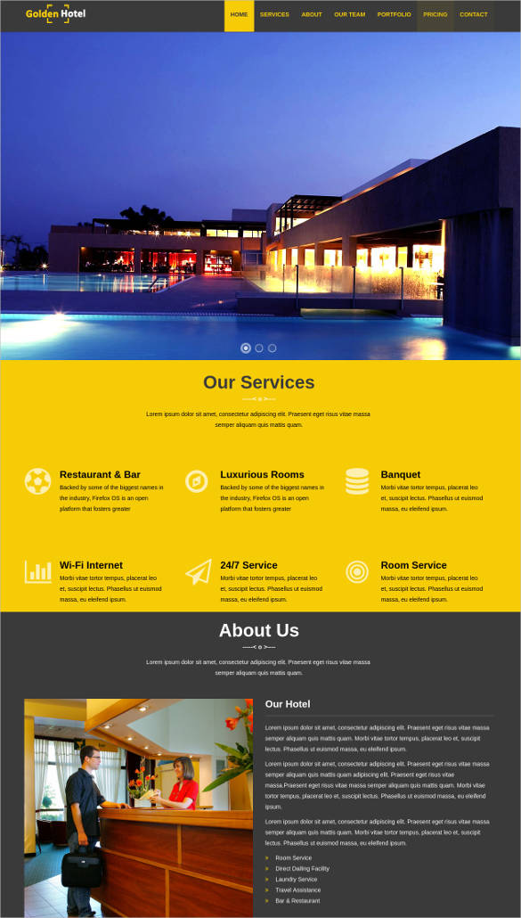 24+ Hotel Bootstrap Themes & Templates