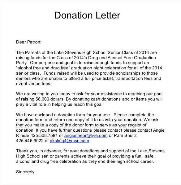 30+ Donation Letter Templates - PDF, DOC
