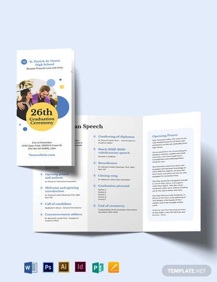 16+ Graduation Brochure Templates – Free PSD, EPS, Illustrator, AI, PDF ...