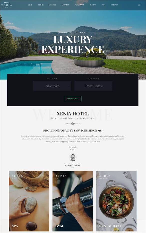 24+ Hotel Bootstrap Themes & Templates