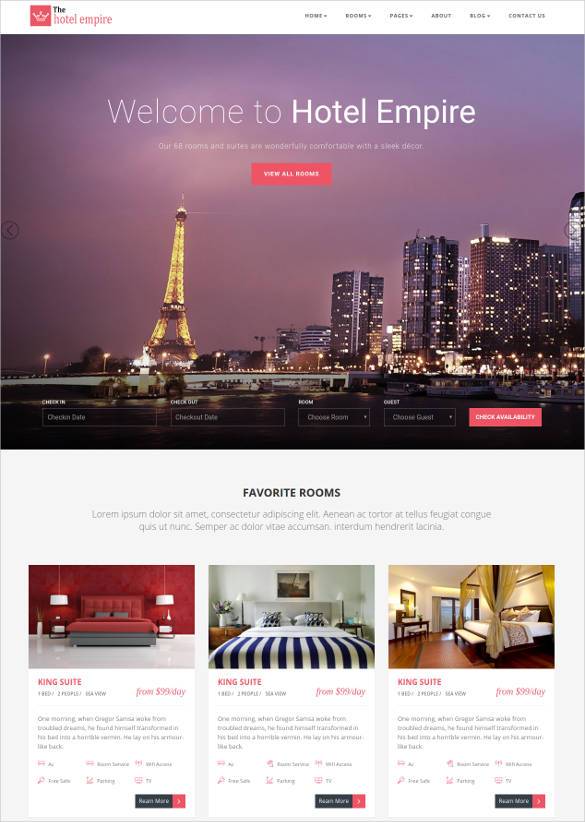 24+ Hotel Bootstrap Themes & Templates