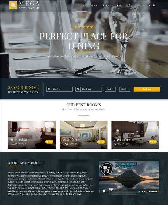 24+ Hotel Bootstrap Themes & Templates