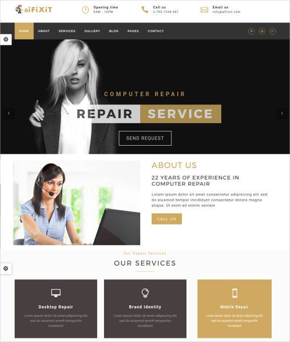 28+ Computer Repair Website Themes & Templates