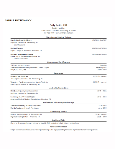 Free 52+ Sample CV Templates, PDF, DOC