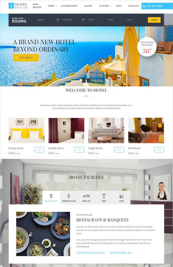 24+ Hotel Bootstrap Themes & Templates