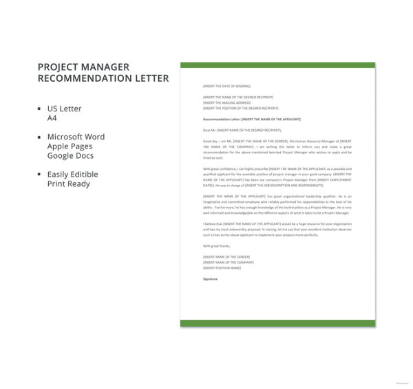 Recommendation Letter - 30+ Free Word, PDF Documents Download