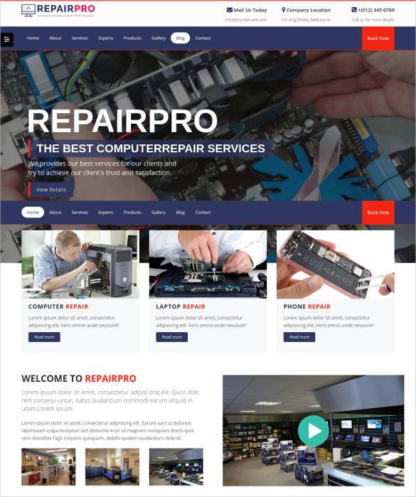 28+ Computer Repair Website Themes & Templates | Free & Premium Templates