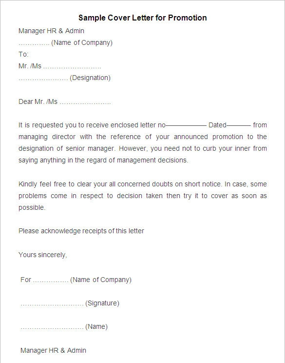 21+ FREE Promotion Letter Templates - PDF, DOC, Apple Pages, Google Docs