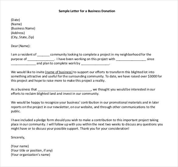 Making A Donation Letter For Your Needs Letter Template Collection