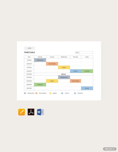 19+ Timetable Templates in Word | Google Docs | Google Sheets | Excel ...