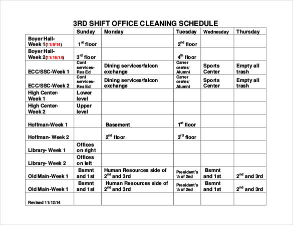 Shift Schedule Template - 20+ Free Word, Excel, PDF Format Download!