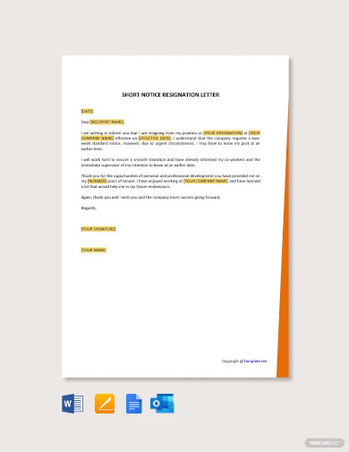 39+ FREE Notice Period Letter Templates - PDF, DOC | Free & Premium ...