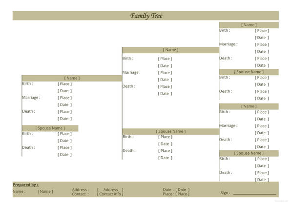 Simple Family Tree Template - 42+ Free Word, Excel, PDF Format Download!
