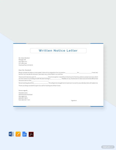 39+ FREE Notice Period Letter Templates - PDF, DOC