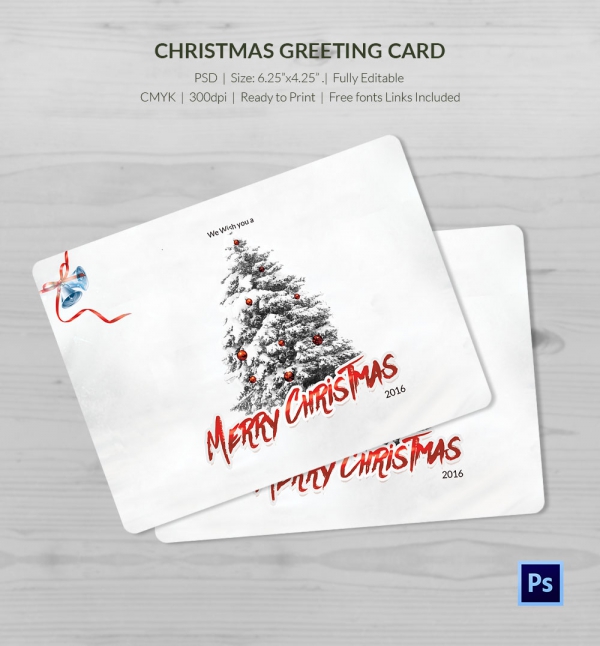 22 Christmas Greeting Card Templates PSD
