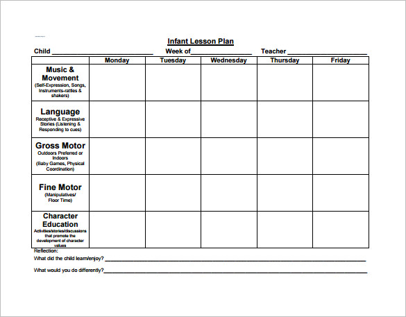 Blank Lesson Plan Template Preschool Proofreadingx web fc2