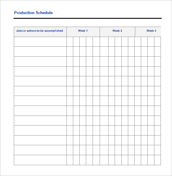 30+ Production Scheduling Templates - PDF, DOC, Excel
