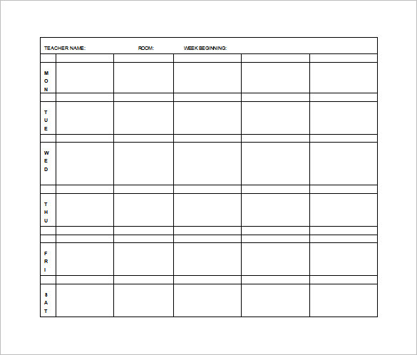 Lesson Plan Template For Elementary Database