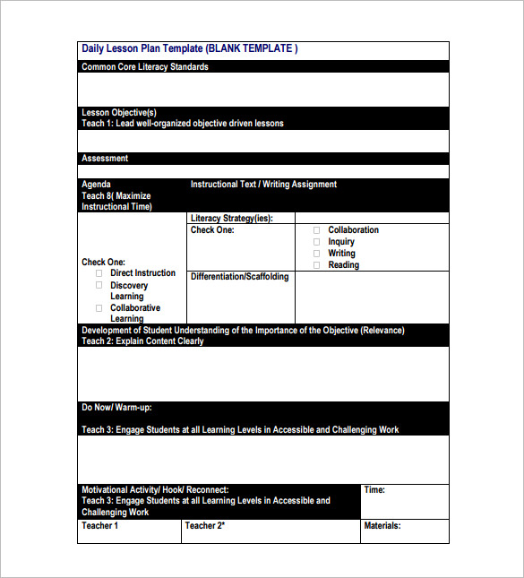 Daily Lesson Plan Template - 16+ PDF, Word, Format Download!