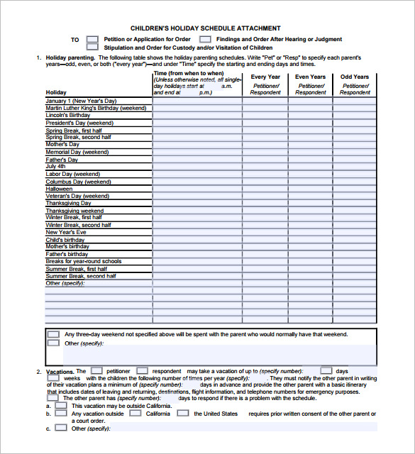 11+ Holiday Schedule Templates - Free Word, Excel, PDF Format Download!