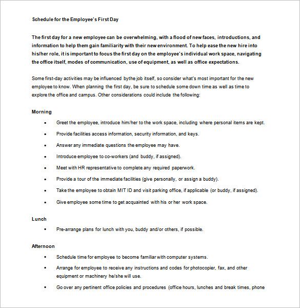 12+ Orientation Schedule Templates & Samples - Docs, PDF