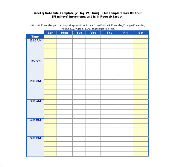 33+ 24 Hours Schedule Templates - PDF, DOC, Excel