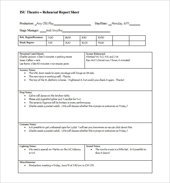 14+ Rehearsal Schedule Templates - Word, Excel, PDF