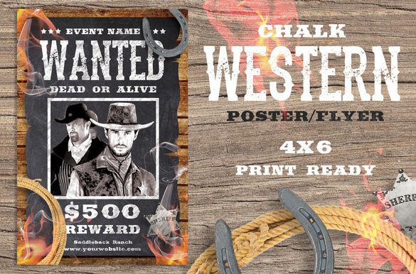17+ Western Wanted Poster Templates - Free Printable, Sample, Example ...