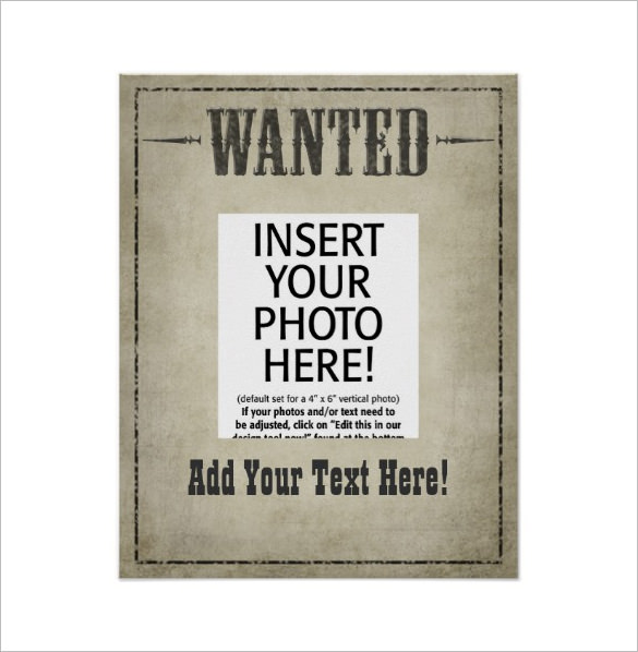 Western Wanted Poster - 13+ Free Printable Templates in Word, PDF, PSD ...