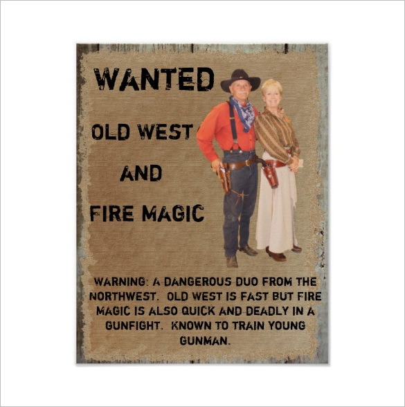 Western Wanted Poster - 13+ Free Printable Templates in Word, PDF, PSD ...