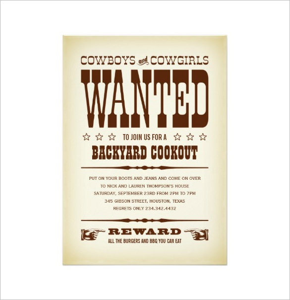 17+ Western Wanted Poster Templates - Free Printable, Sample, Example ...