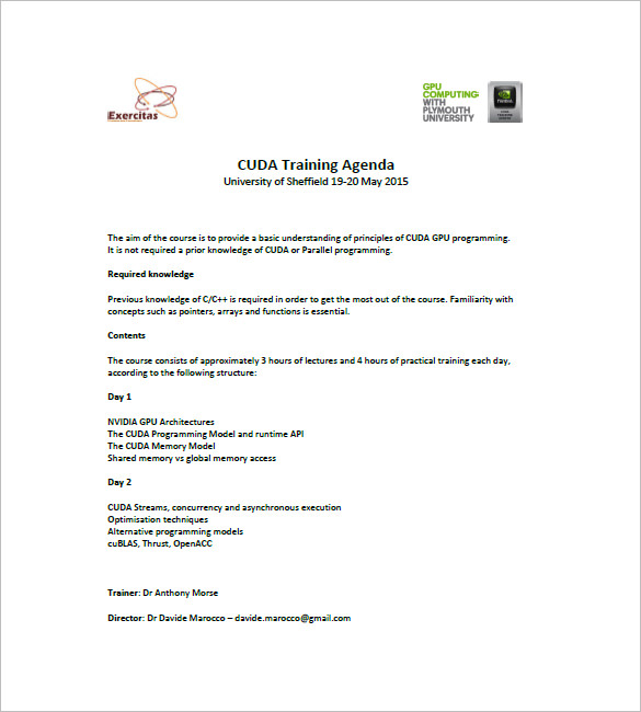 11+ Training Agenda Templates - Free Sample, Example, Format Download!