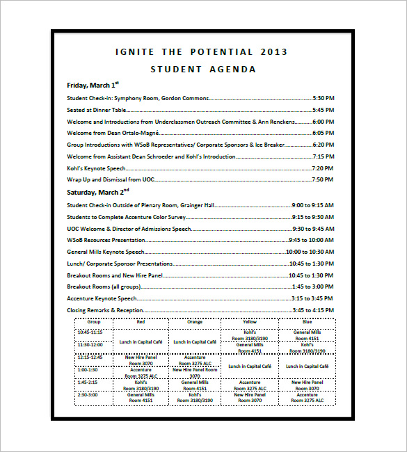 Event Agenda Template – 8+ Free Word, Excel, PDF Format Download