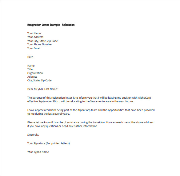 20+ Employee Resignation Letter Templates - PDF, DOC