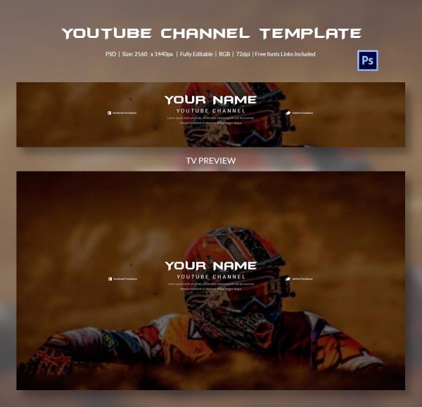 72+ YouTube Banner Templates - PSD | Free & Premium Templates