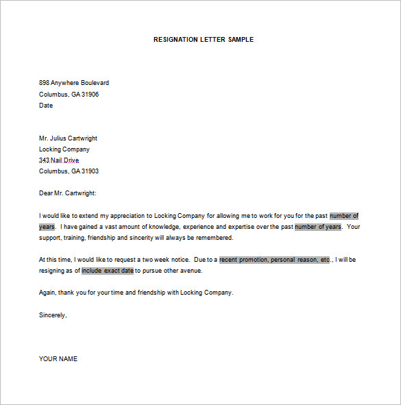 Top Notch Info About Resignation Letter Excel Format Resume Model For 