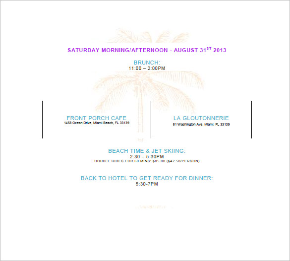 10+ Party Agenda Templates – Free Downloadable Samples, Examples and ...