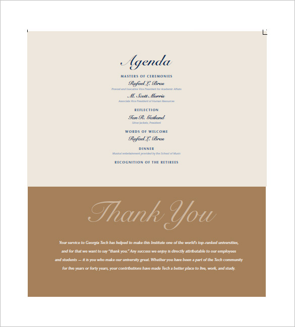 Retirement Party Program Template Classles Democracy