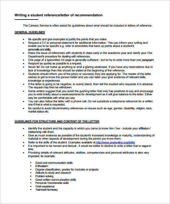 Personal Letter of Recommendation - 15+ Free Word, Excel, PDF Format