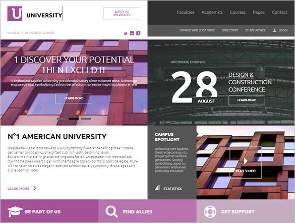 Template html css education