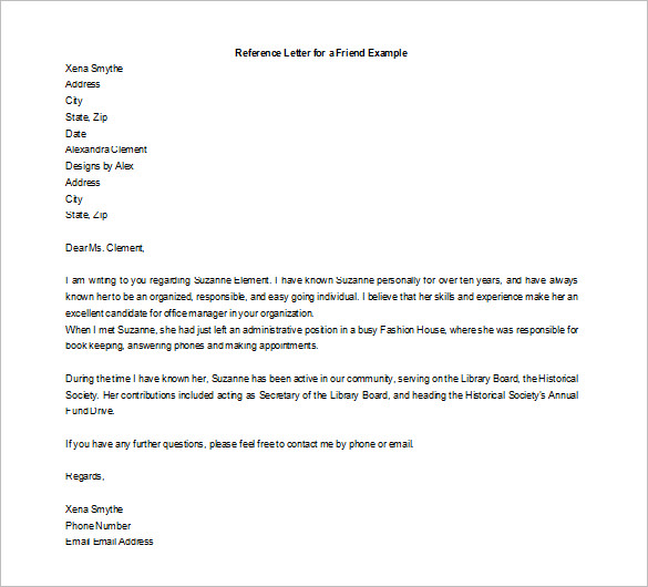 How To Write The Best Reference Letter For A Friend Career Cliff