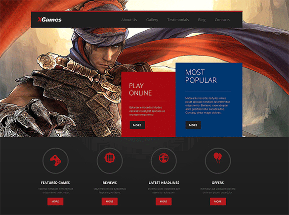 15+ Gaming Bootstrap Themes & Templates