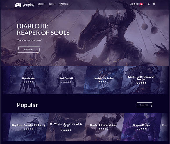 15+ Gaming Bootstrap Themes & Templates