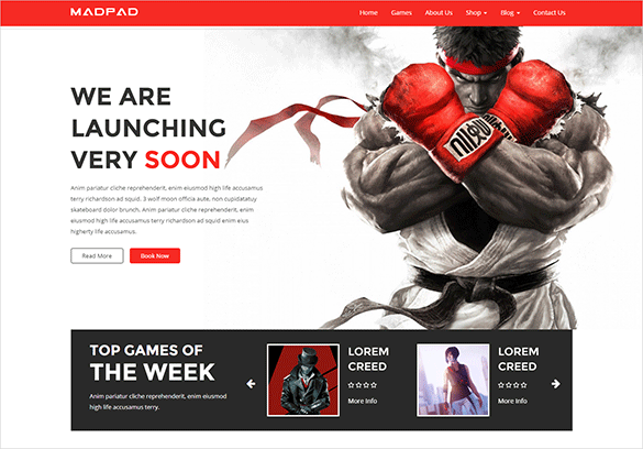 15+ Gaming Bootstrap Themes & Templates
