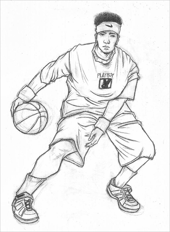 21+ Fantastic Basketball Drawings to Download! | Free & Premium Templates