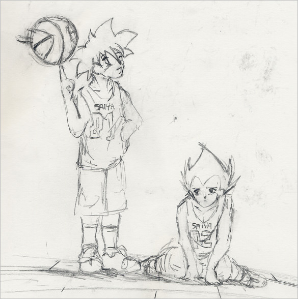 21+ Fantastic Basketball Drawings to Download!